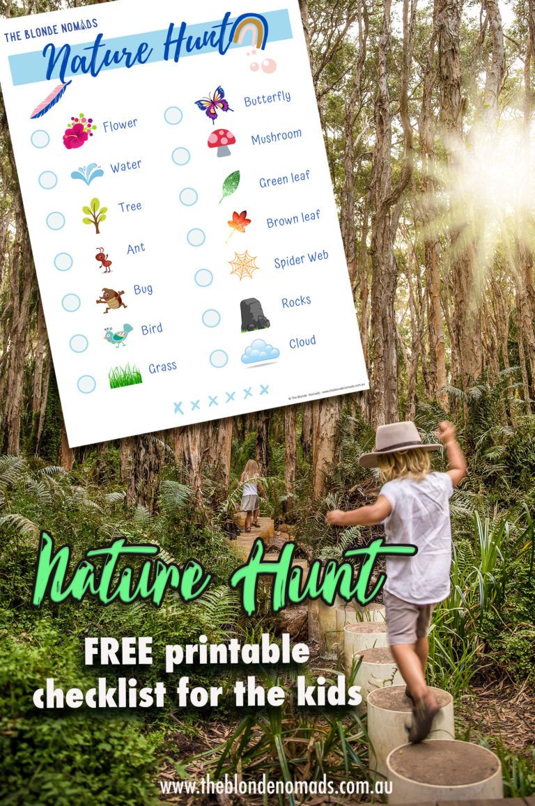 FREE Kids Nature Hunt printable - The Blonde Nomads
